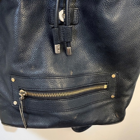 Milly | Bags | Milly Astor Black Leather Backpack | Poshmark